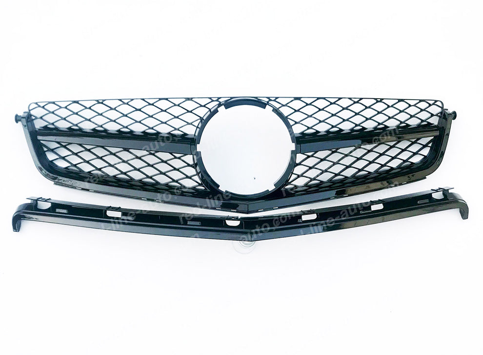 Pre-facelift AMG C63 S W204 Saloon S204 Estate Single-fin Grille Full ...