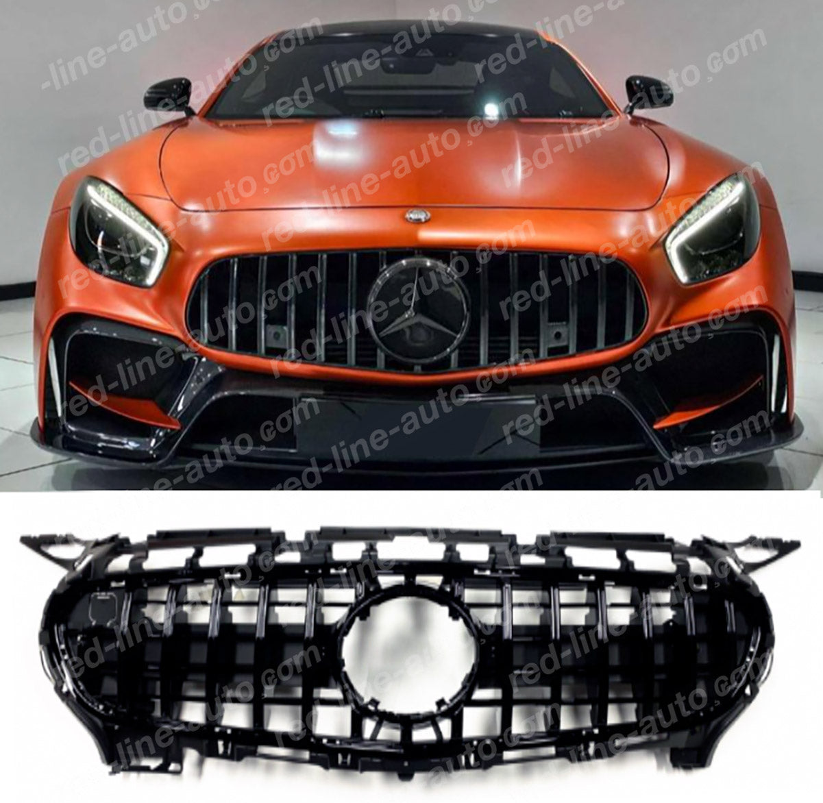 Pre-facelift Mercedes C190 R190 AMG GT Roadster Coupe Full Black Grille ...